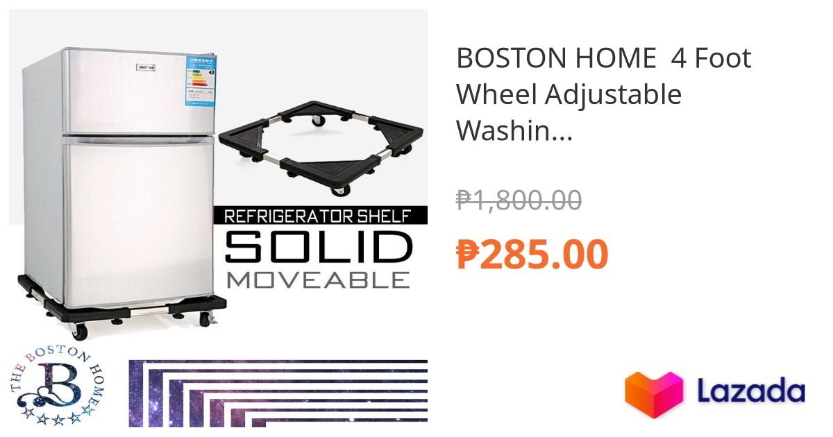BOSTON HOME 4 Foot Wheel Adjustable Washing Machine,Refrigerator Base ...
