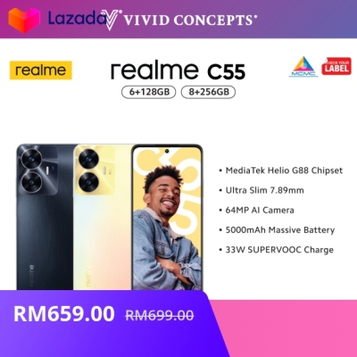 [NEW ARRIVAL] REALME C55 (6GB+128GB | 8GB+256GB) | 6.72 FHD Display 90Hz Refresh Rate | Original ...