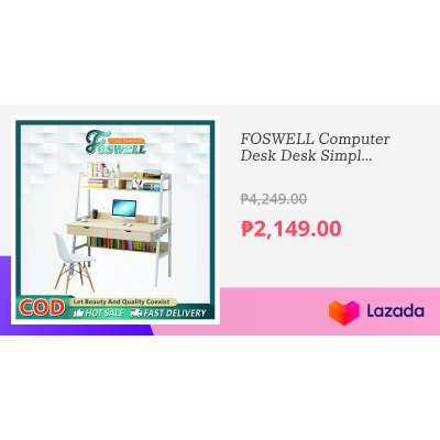 FOSWELL Computer Desk Desk Simple Student Writing Desk Office Desk ...