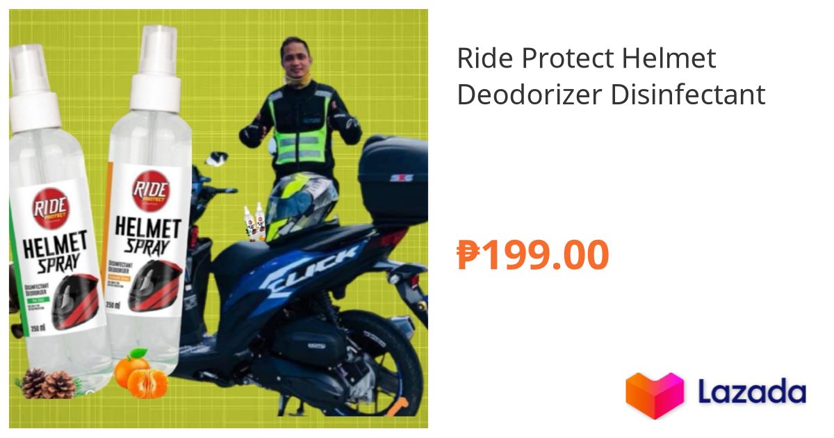 Ride Protect Helmet Deodorizer Disinfectant