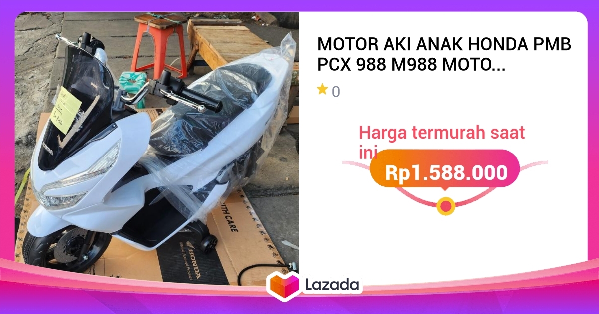 MOTOR AKI ANAK HONDA PMB PCX 988 M988 MOTOR MAINAN ANAK MURAH