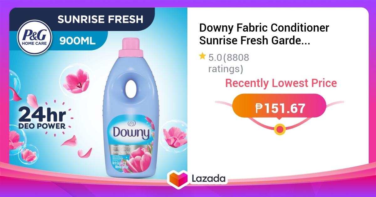 Downy Fabric Conditioner Sunrise Fresh Garden Bloom 900ml Bottle Blue ...
