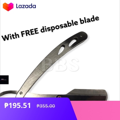 BBS Stainless Steel Straight Shaving Razor- Silver Labaha