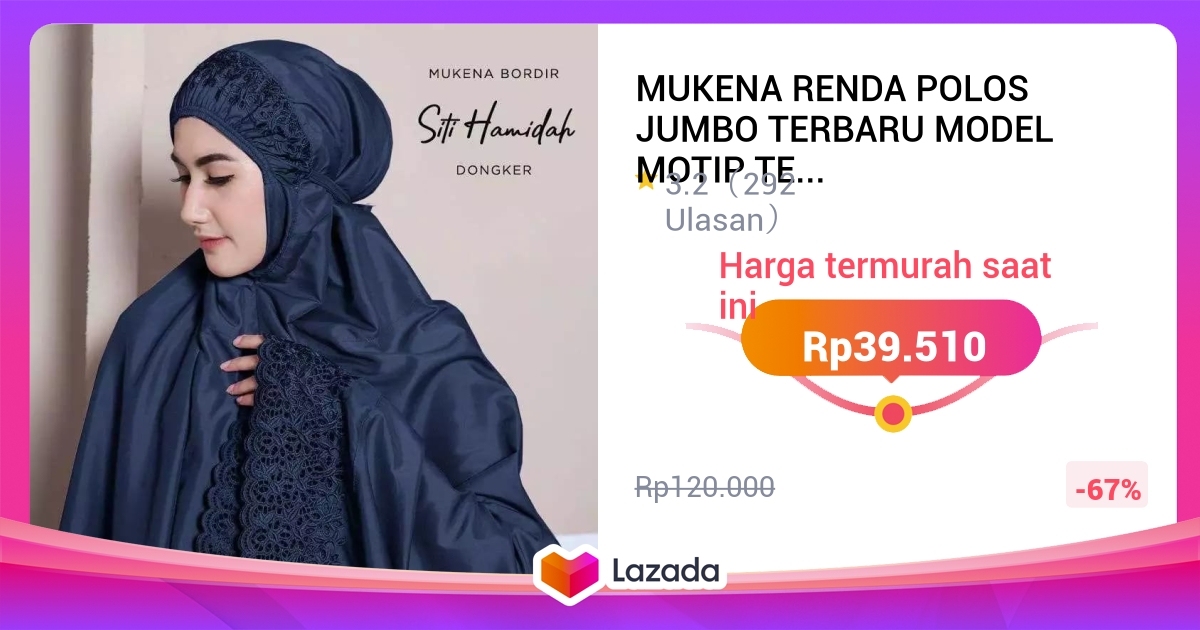 MUKENA RENDA POLOS JUMBO TERBARU MODEL MOTIP TER BARU 2024