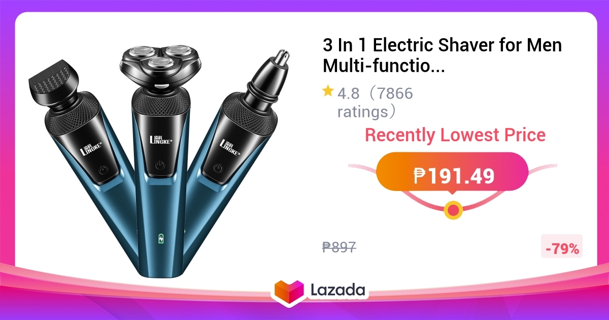 3 In 1 Electric Shaver for Men Multi-function Professional Hair Beard ...