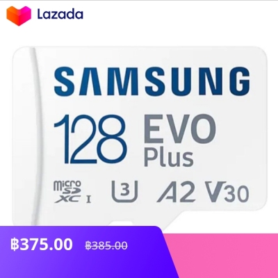 128 GB MICRO SD CARD (ไมโครเอสดีการ์ด) SAMSUNG EVO PLUS (MB-MC128KA/APC)