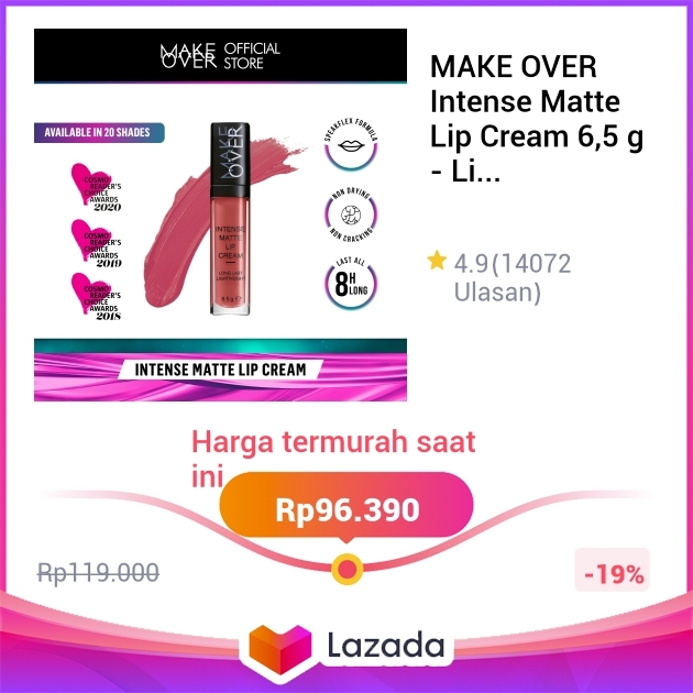 MAKE OVER Intense Matte Lip Cream 6,5 g - Lip Cream Last 8 Hours Long