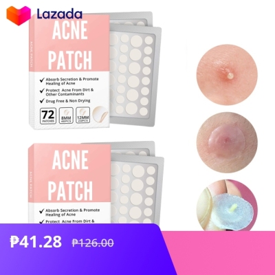 EFFECTIVE 72PCS Waterproof Acne Pimple Patches Hydrocolloid Stickers ...