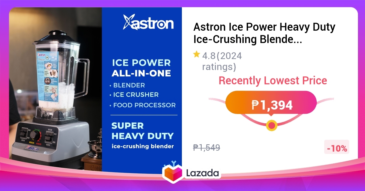 Astron Ice Power Heavy Duty Ice-Crushing Blender (1500W) (2L Capacity)