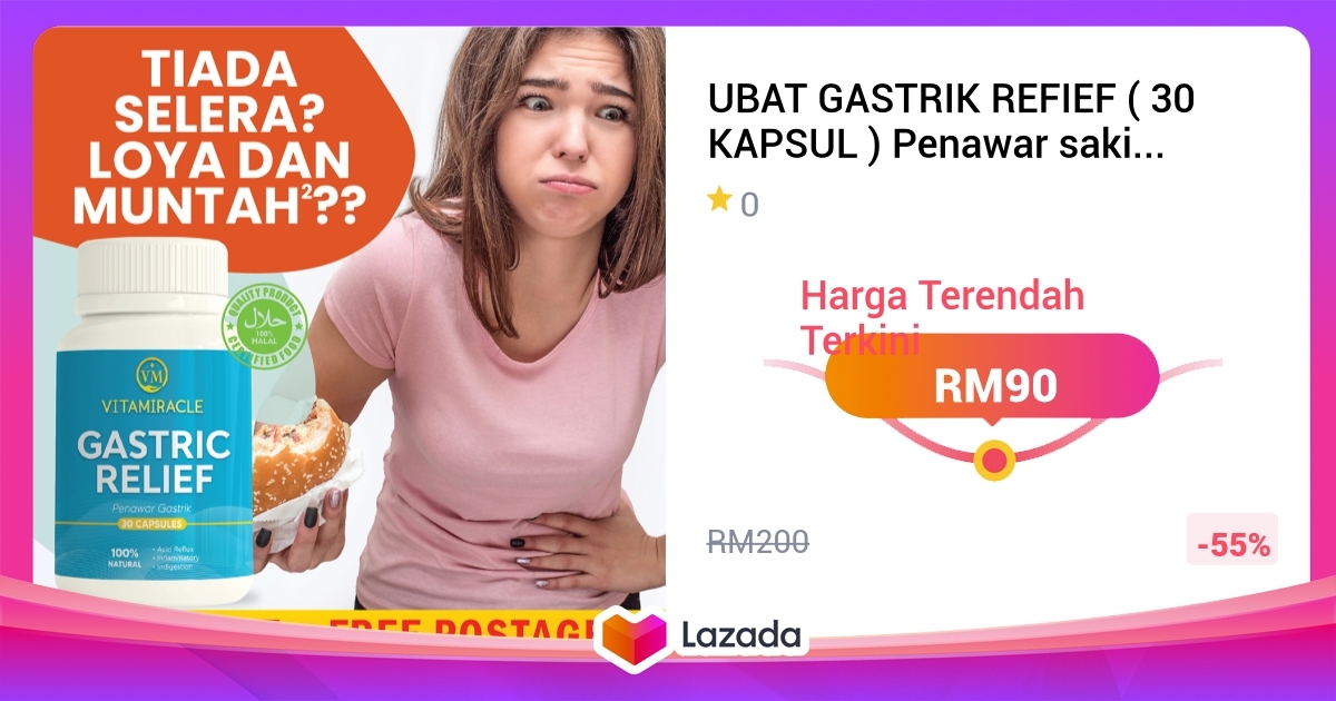 UBAT GASTRIK REFIEF ( 30 KAPSUL ) Penawar sakit gastrik Go.ut medicine ...