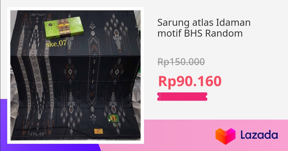 Sarung atlas Idaman motif BHS Random