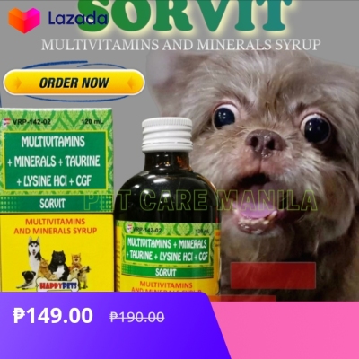 SORVIT Multivitamins and Minerals Syrup, 120ml (Sorvit Happy Pets)