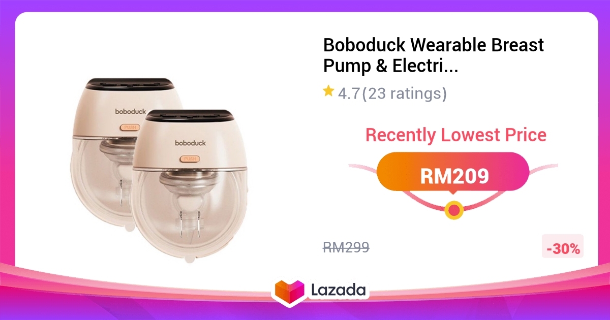 Boboduck Wearable Breast Pump & Electric Handsfree Breast Pump Wireless ...