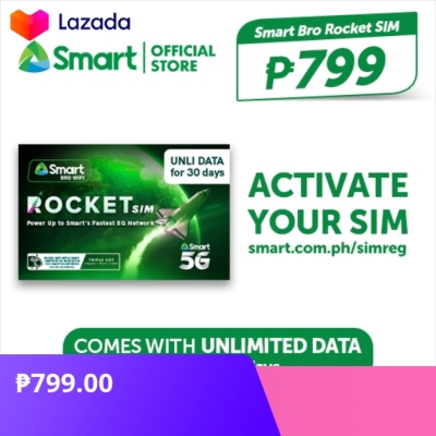 SMART Bro Rocket SIM 799 with UNLI Data 30 Days