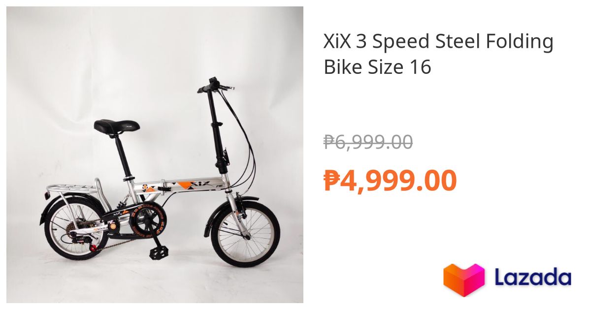 XiX 3 Speed Steel Folding Bike Size 16