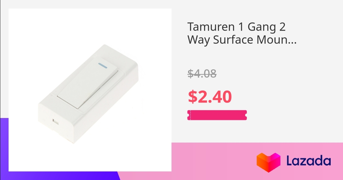 Tamuren 1 Gang 2 Way Surface Mount Switch Wire Hanging Installation ...