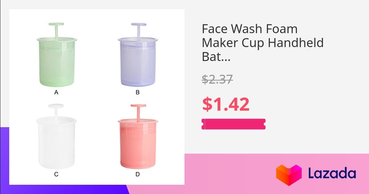 Face Wash Foam Maker Cup Handheld Bath Facial Cream Bubble Foamer ...