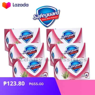 ( SET OF 6 ) Safeguard Floral Pink With Aloe Soap 135g