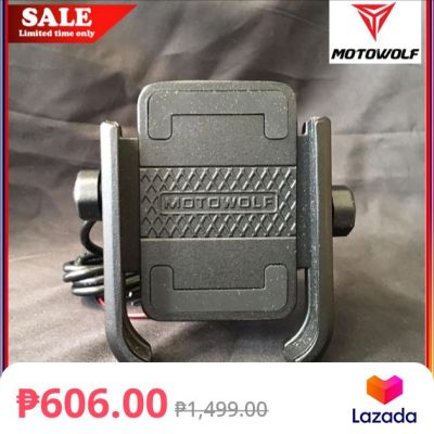 Original Motowolf Phone holder V2 Mirror Mount with and without USB Charger