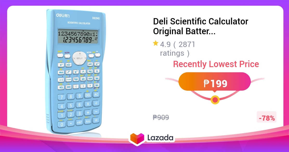 Deli Scientific Calculator Original Battery Button Batteries For ...
