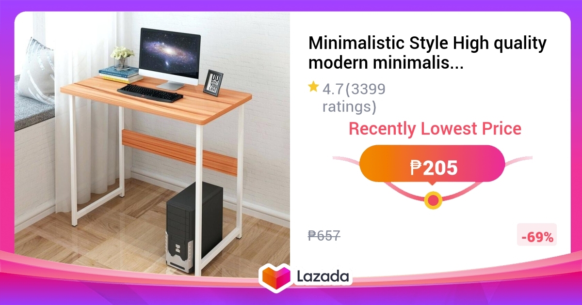 Minimalistic Style High quality modern minimalist computer desk solid ...
