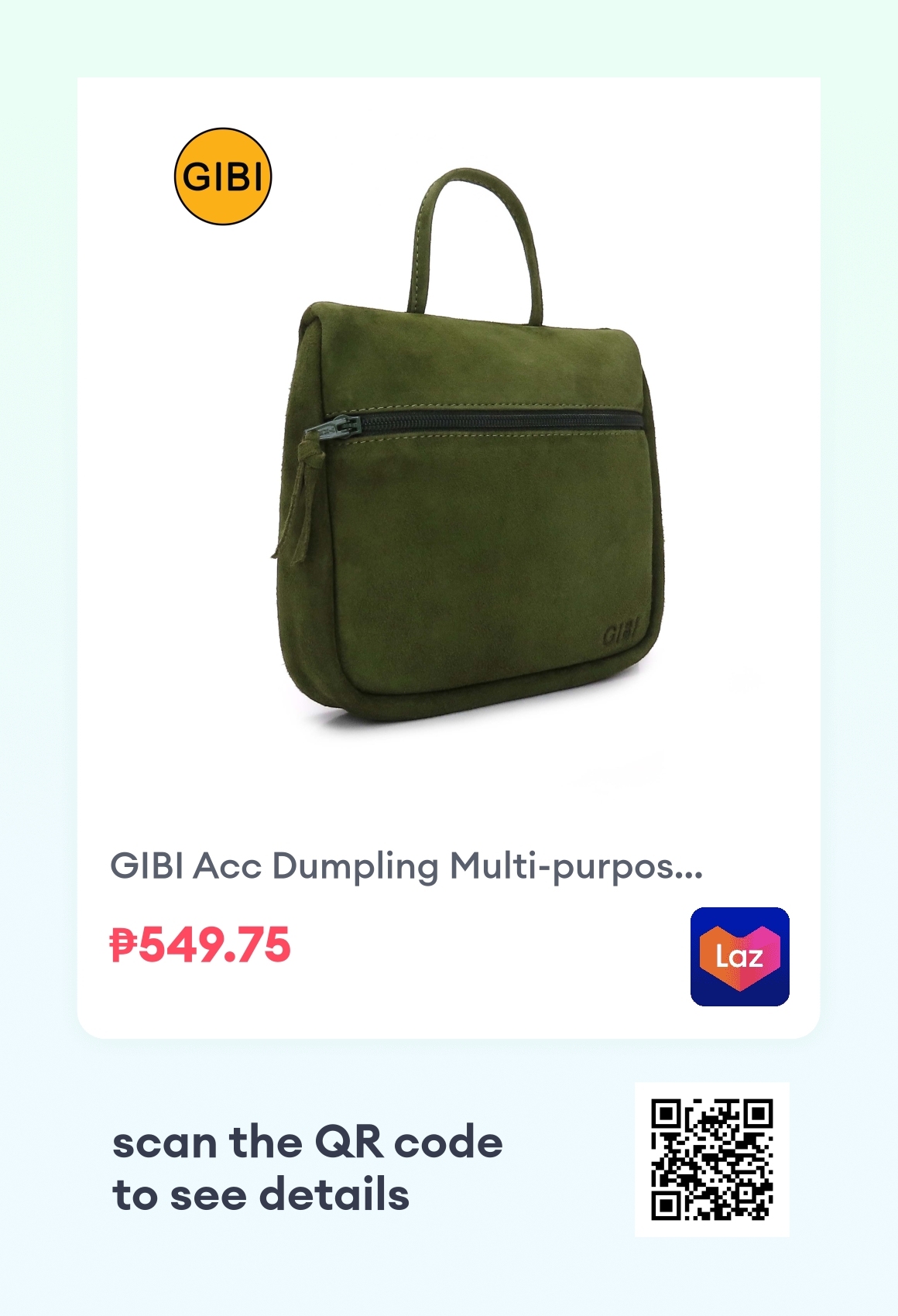 GIBI Acc Dumpling Multi-purpose pouch (Suede leather) -Flagship store ...