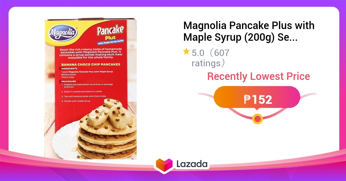 Magnolia Pancake Plus with Maple Syrup (200g) Set of 4
