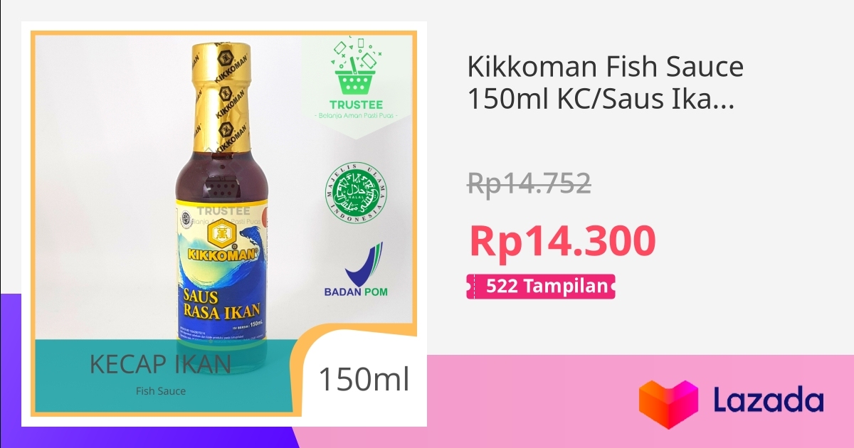 Kikkoman Fish Sauce 150ml KC/Saus Ikan Halal