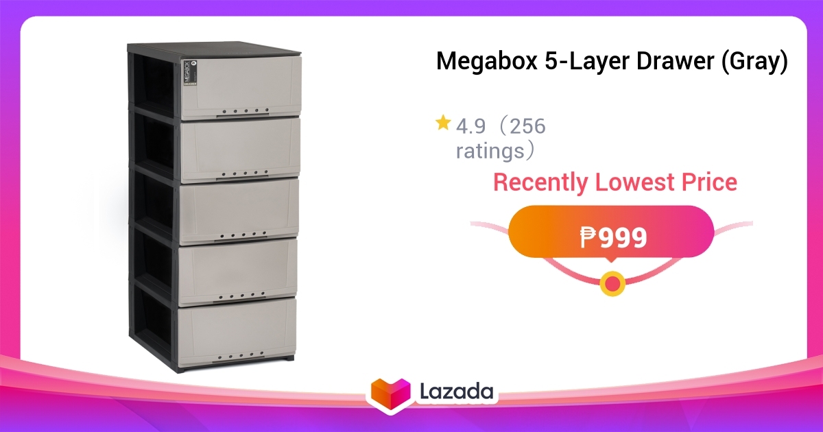 Megabox 5-Layer Drawer (Gray)