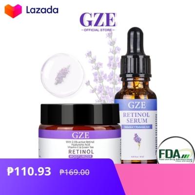 GZE Skincare Rejuvenating Set Face Retinol Cream & Retinol Serum For ...