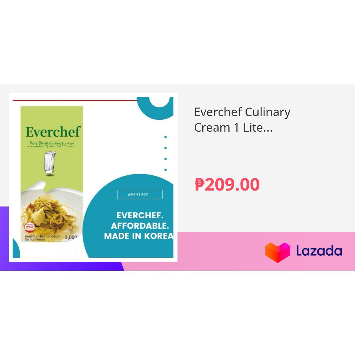 Everchef Culinary Cream 1 Liter #Everchef #EverchefCulinary #Korea
