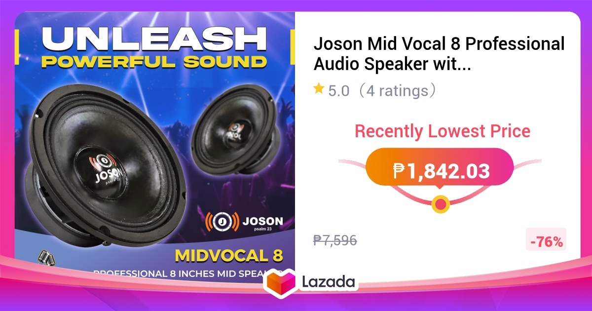 Joson Mid Vocal 8 Professional Audio Speaker with 550w rated power ...