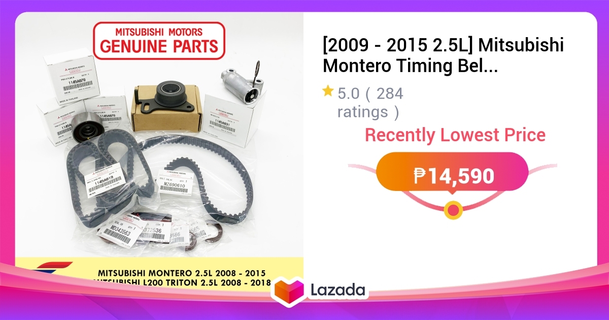 [2009 - 2015 2.5L] Mitsubishi Montero Timing Belt Basic Package - [2005 ...