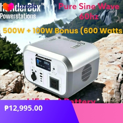 Thunderbox 600W Powerstation (500w + 100w bonus) 1200w peak surge 380wh ...