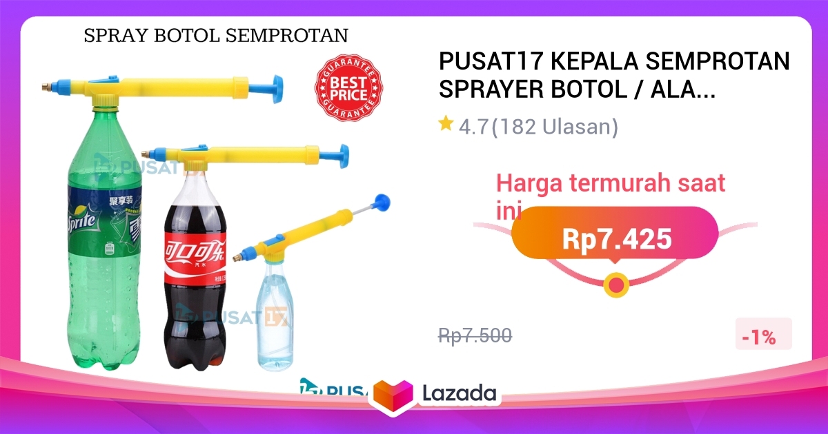 PUSAT17 KEPALA SEMPROTAN SPRAYER BOTOL / ALAT SEMPROT AIR MANDI BURUNG ...