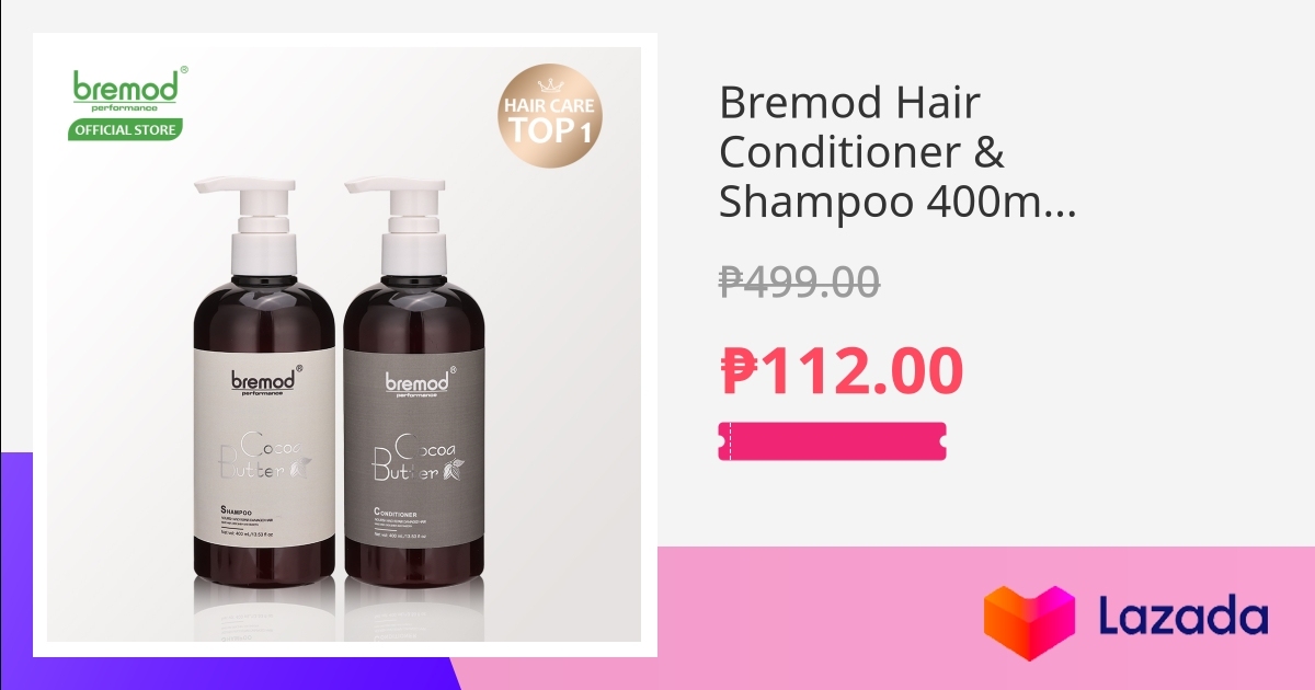 Bremod Hair Conditioner & Shampoo 400ml Washing Care Scalp Damage ...
