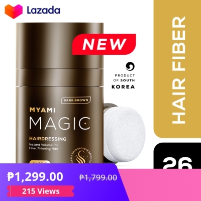MyAmi MAGIC Hair Thickening Fibers 26g (DARK BROWN) | DAILY Hair Loss ...
