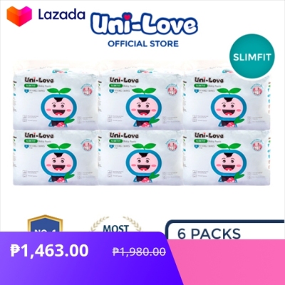 UniLove Slim Fit Baby Pants 30's (Large) Pack of 6