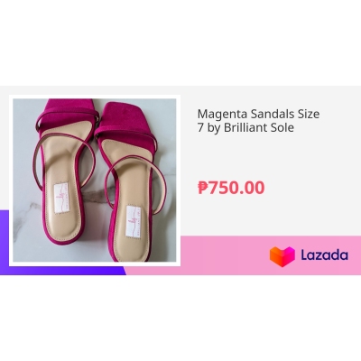 Magenta Sandals Size 7 by Brilliant Sole