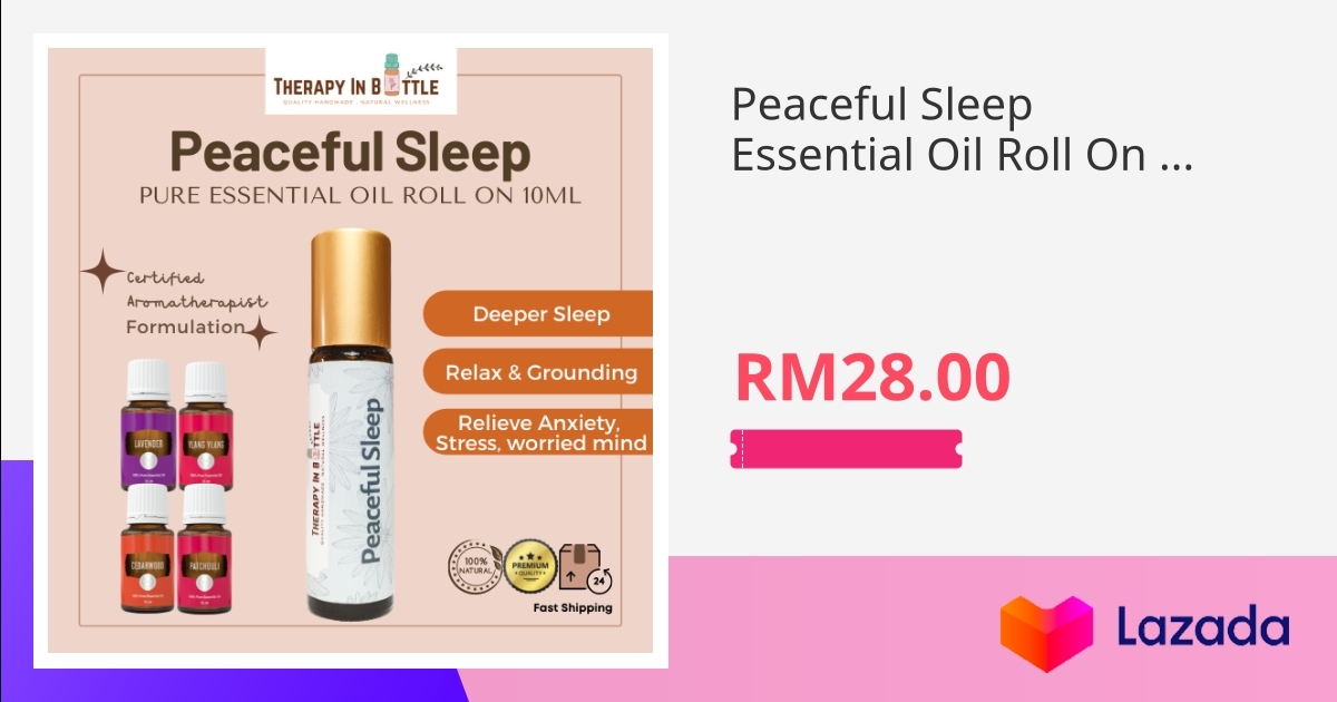 Peaceful Sleep Essential Oil Roll On | 10ml Roller Blend | Pure ...