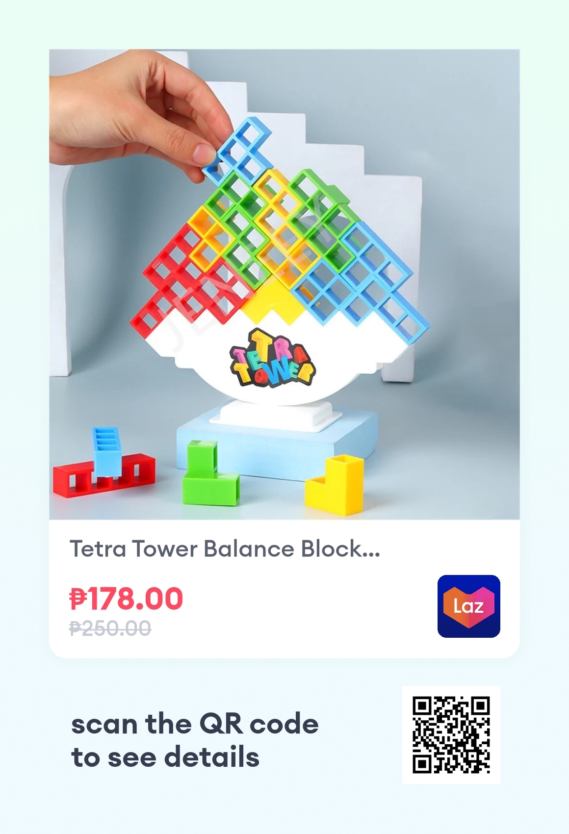 Tetra Tower Balance Blocks balancing game