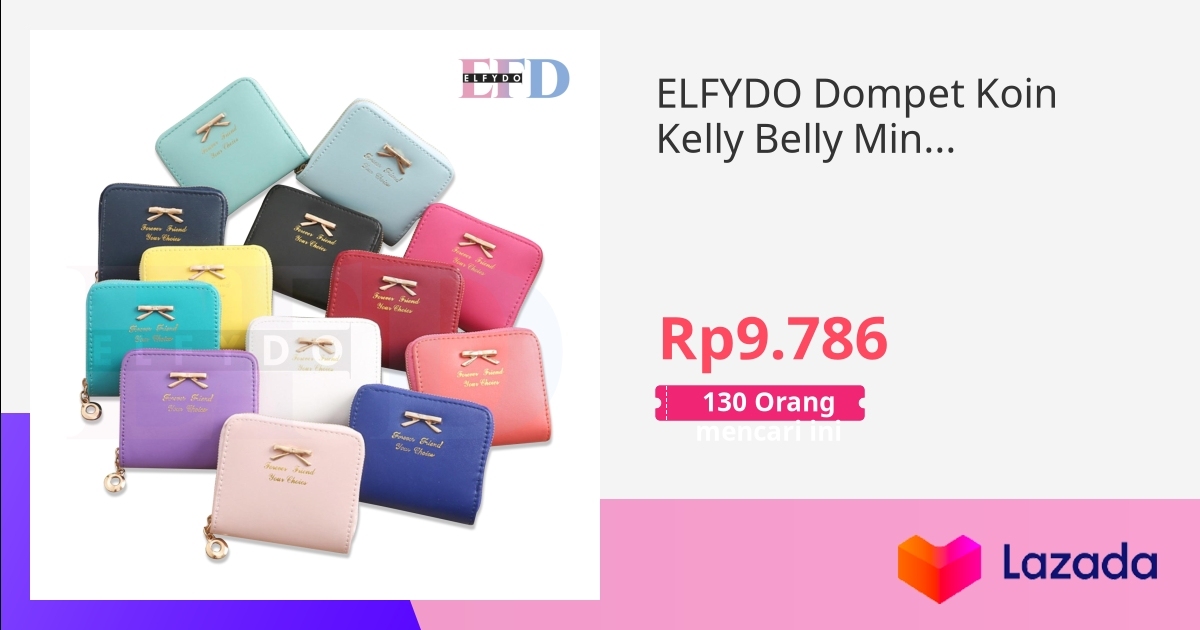 ELFYDO Dompet Koin Kelly Belly Mini Wanita Colourful Coin Purse Korean Style Murah