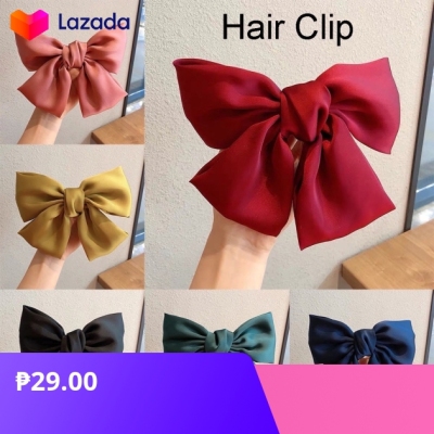 Big Ribbon Hair Clip Cute Korean Large Ribbon Bow Ties Women Girl ...