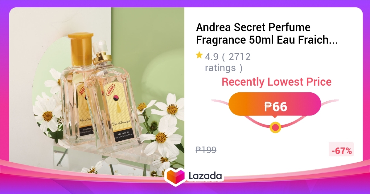 Andrea Secret Perfume Fragrance 50ml Eau Fraiche Body Mist Romance ...