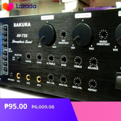ORIGINAL Sakura AV-735 2CH Digital Stereo Echo Mixing Amplifier 700W / 1300W