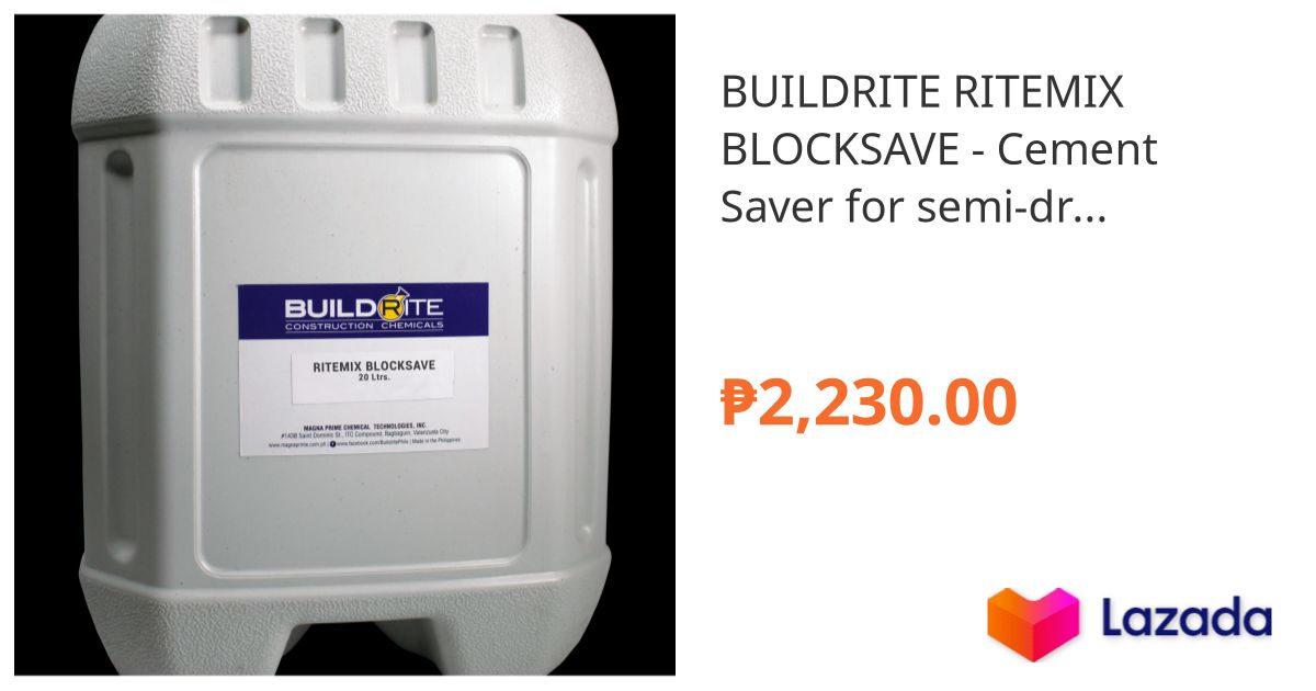 BUILDRITE RITEMIX BLOCKSAVE - Cement Saver for semi-dry concrete