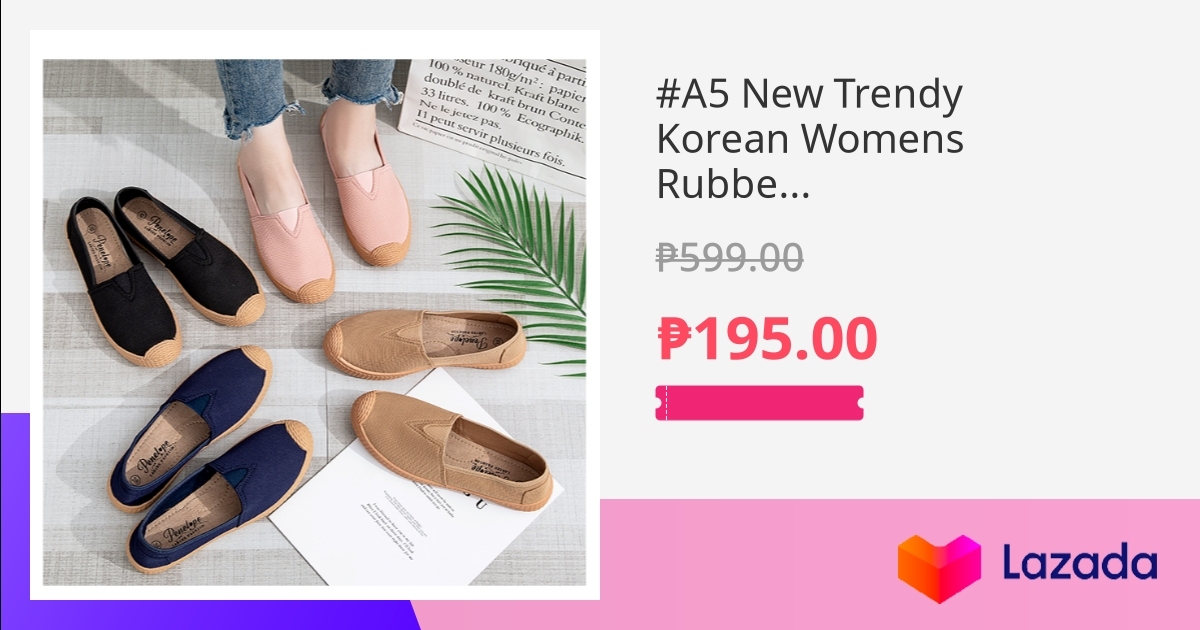 #A5 New Trendy Korean Womens Rubber Slip On Shoes