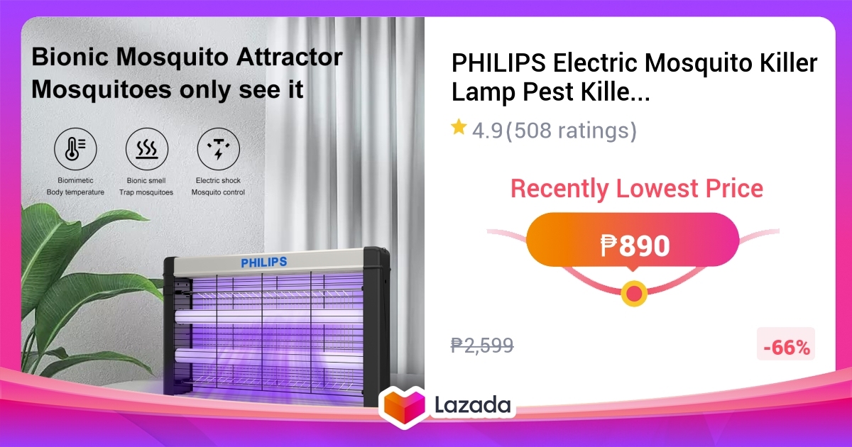 PHILIPS Electric Mosquito Killer Lamp Pest Killer 4W 6W 30W Wall ...