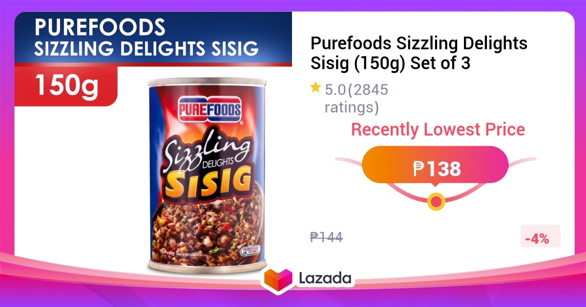 Purefoods Sizzling Delights Sisig (150g) Set of 3