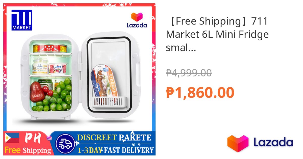 【Free Shipping】711 Market 6L Mini Fridge small household refrigerator ...